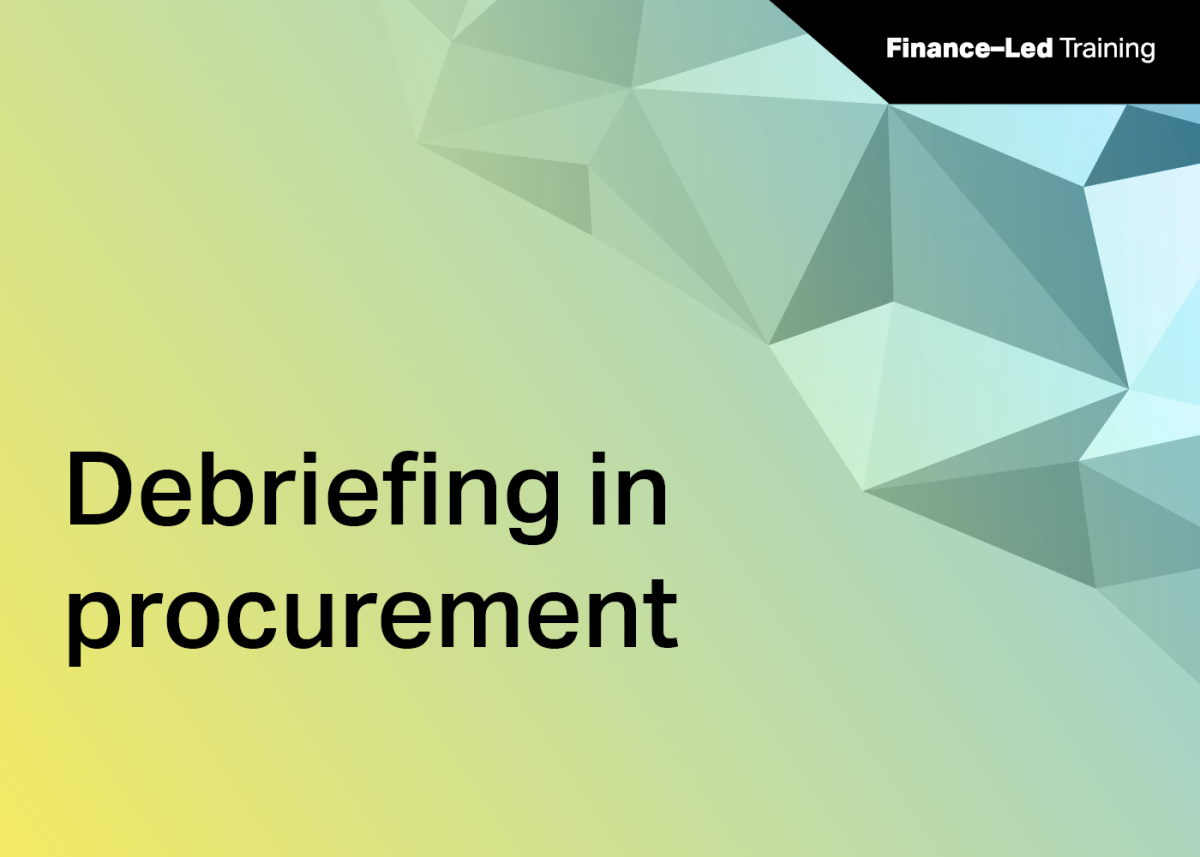 Debriefing in Procurement | Australian Public Service Academy