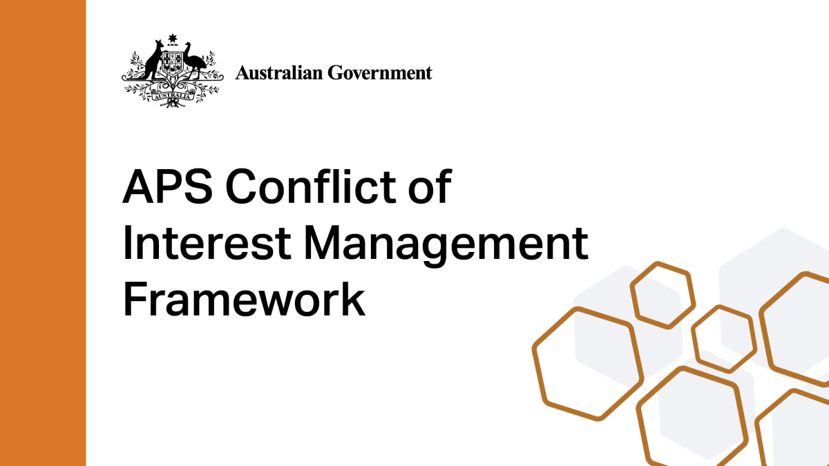 Publication of APS Conflict of Interest Management Framework and ...